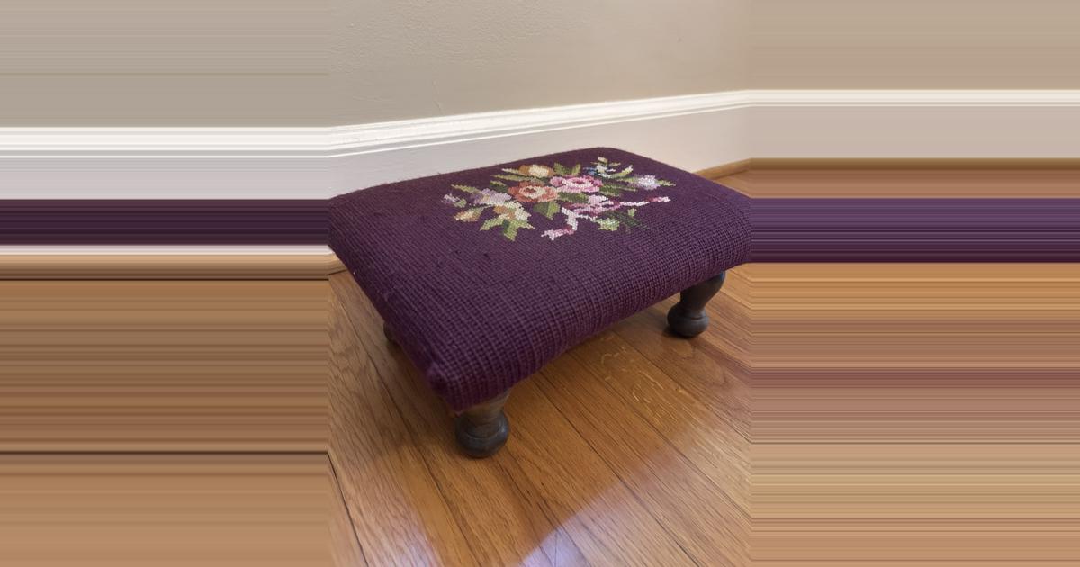 Needle Point Stool ($54) from @Redmondrosecollection