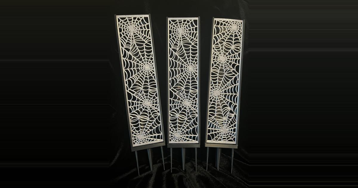 Silver Spiderweb Posh Pole (Set of 3) ($25) from @MegAtGavins